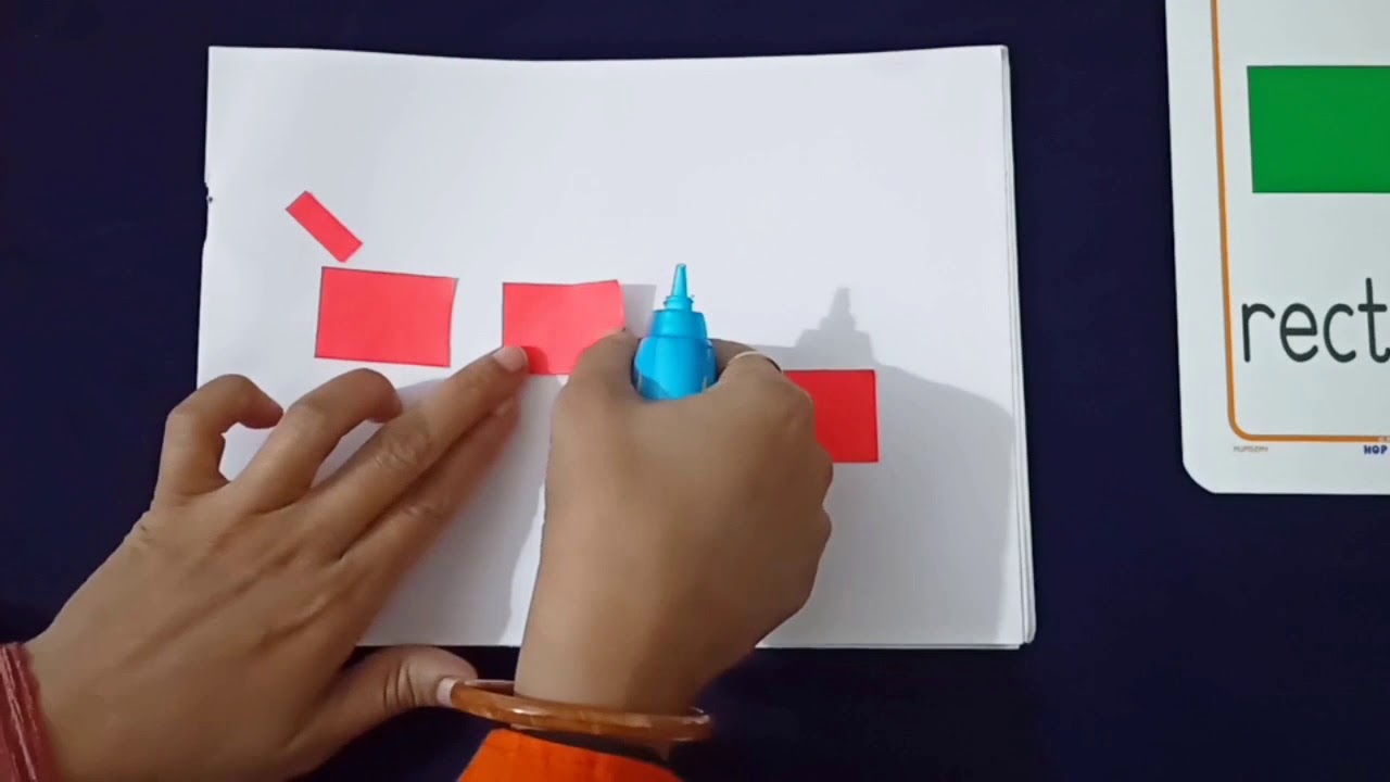 learn rectangle shape with creative activities by Sunita Tiwari Ma'am ...