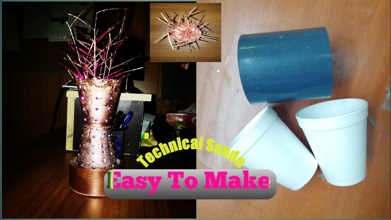 Easy To Make A Decoration Piece with PVC Pipe & disposable cup - YouTube