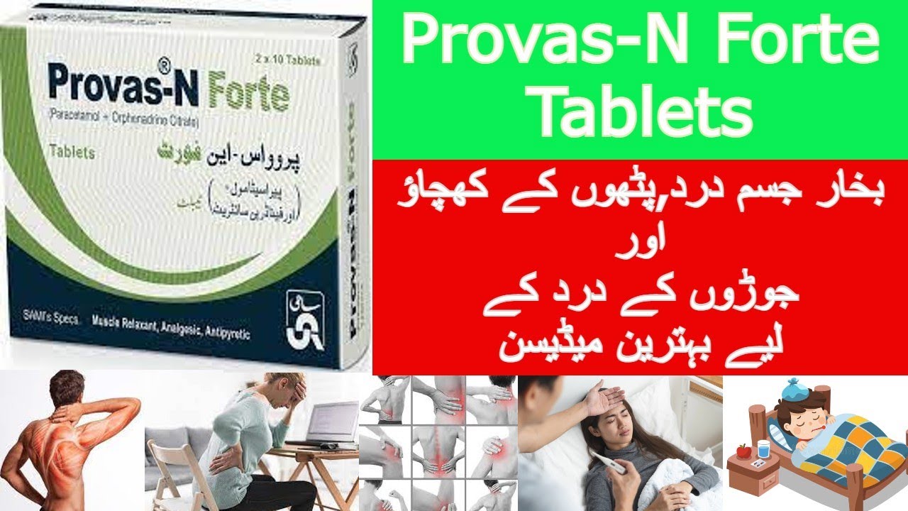 Provas n forte uses | provas n forte tablet |paracetamol + orphenadrine ...