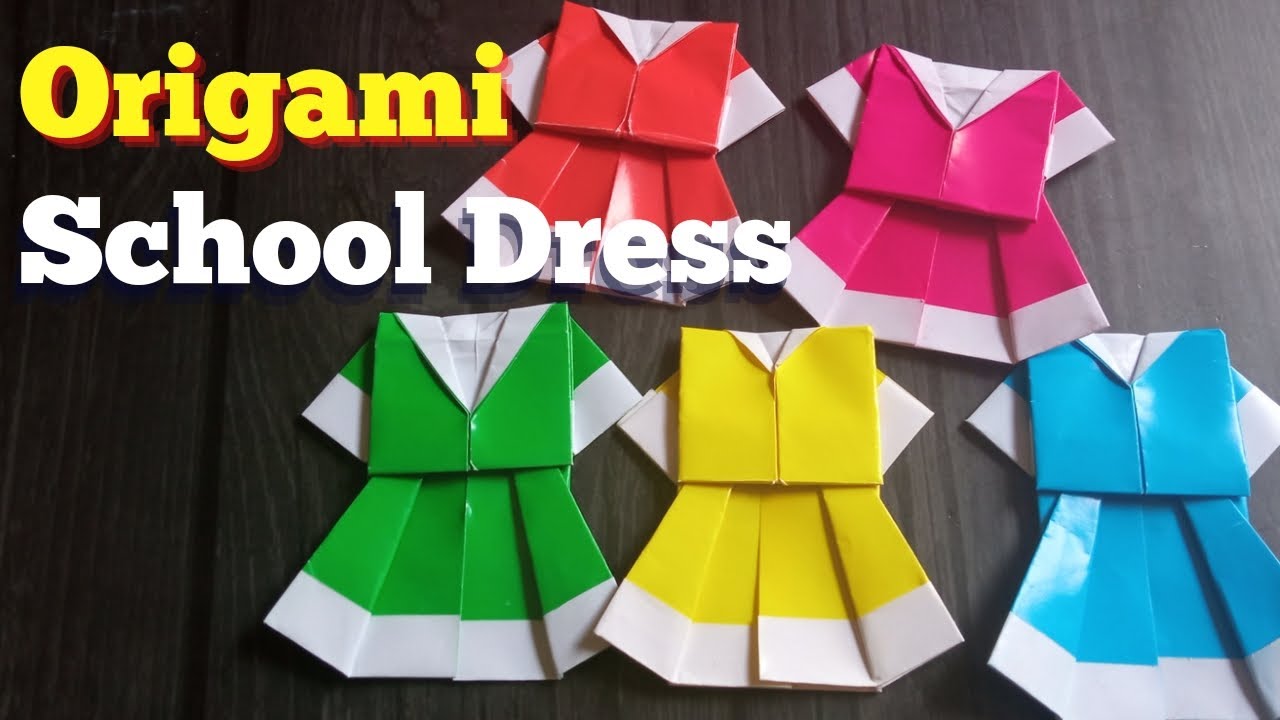 Origami School Uniform, Paper School Dress, Origami Easy For Kids - YouTube