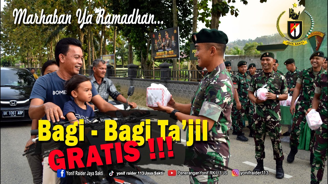RAMADHAN PENUH BERKAH. PRAJURIT BADAK HITAM YONIF 113/JS BAGI - BAGI TA ...