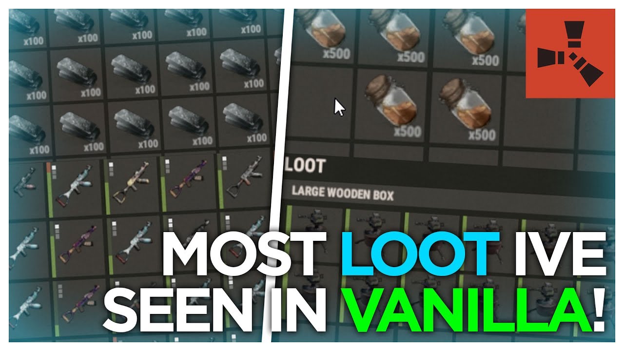 Most LOOT I've ever SEEN! (UNREAL) (VANILLA RUST #48 S3) - YouTube