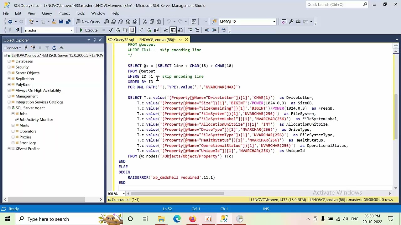 How To Get Drive Letter And Label Name For All Drives Using T SQL YouTube How To Get Drive Letter And Label Name For All Drives Using T SQL YouTube