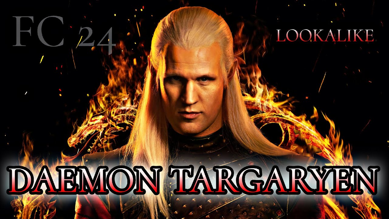 EA FC 24 pro clubs Daemon Targaryen face creation | look alike - YouTube
