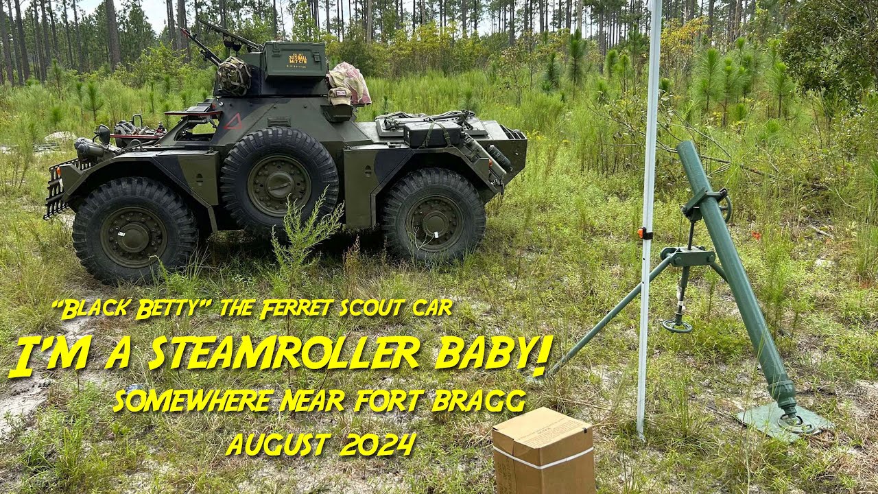 "Black Betty" the Ferret Scout car running through the woods to Elvis ...