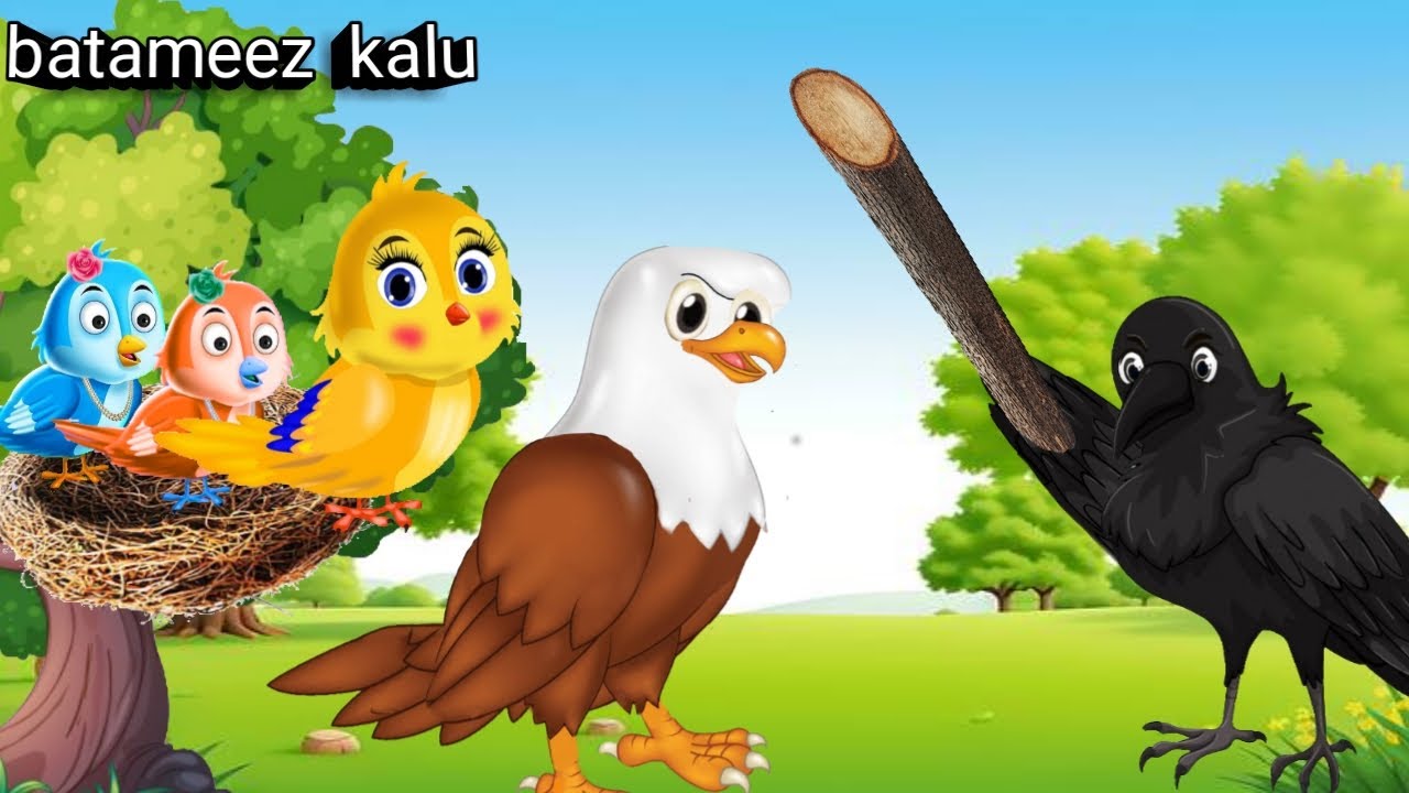 batmeez kau | brids story |chidiya jungle story | moral story | two ...