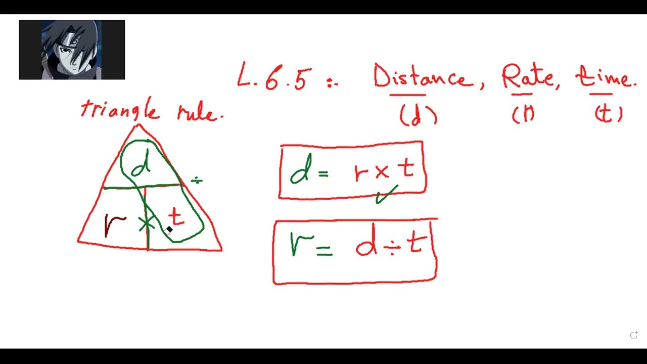Lesson 6.5 Problem solving Distance , rate and time formulas , Go math ...