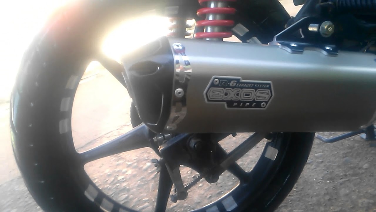 EXOS R6 MUFFLER IN HONDA CB110 - YouTube