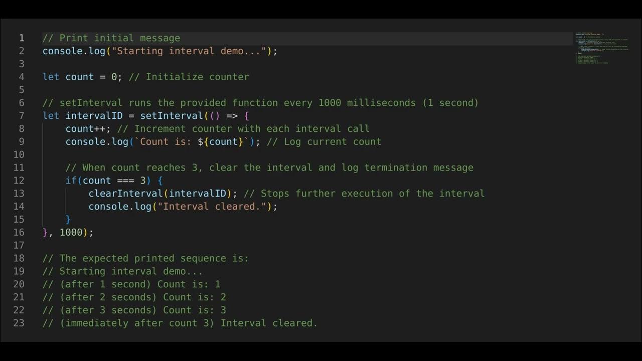 Javascript Interview Question: how setinterval works in javascript - YouTube