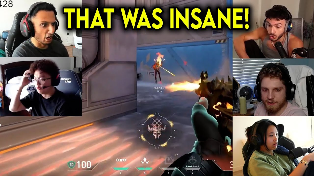 Valorant Streamers Reacts To 100T eeiu Insane 4k Against NRG In EWC ...