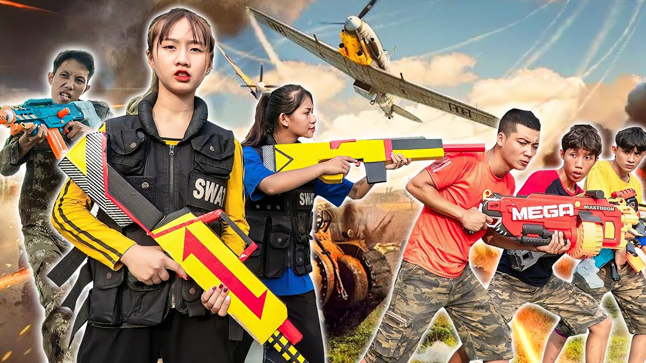 Xgirl Nerf Studio: Special Police Girls Warriors SEAL X Girl Nerf Guns Battle Attack criminal ...