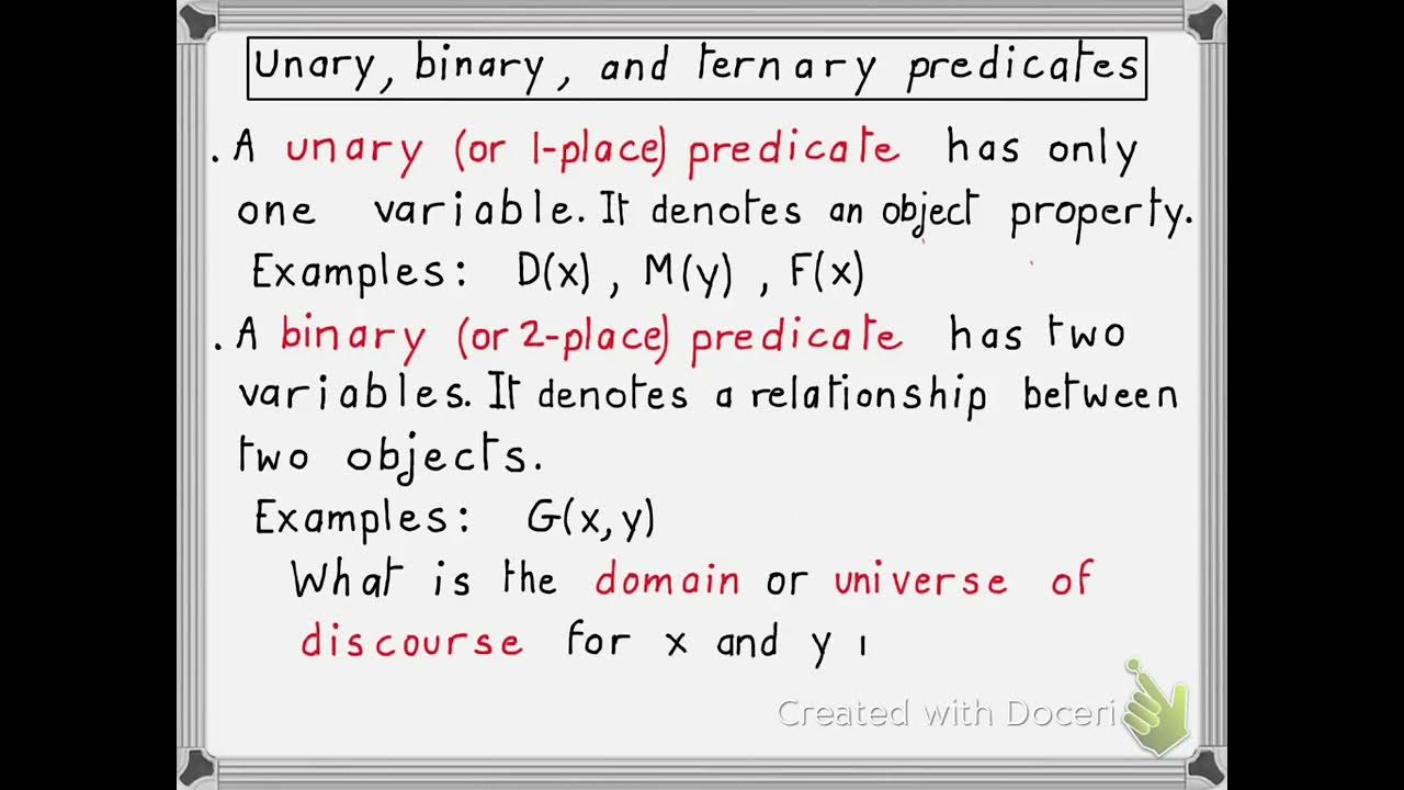 Discrete Structures [Lecture 5 / Segment 3] - Predicate logic - Part 3/20 - YouTube
