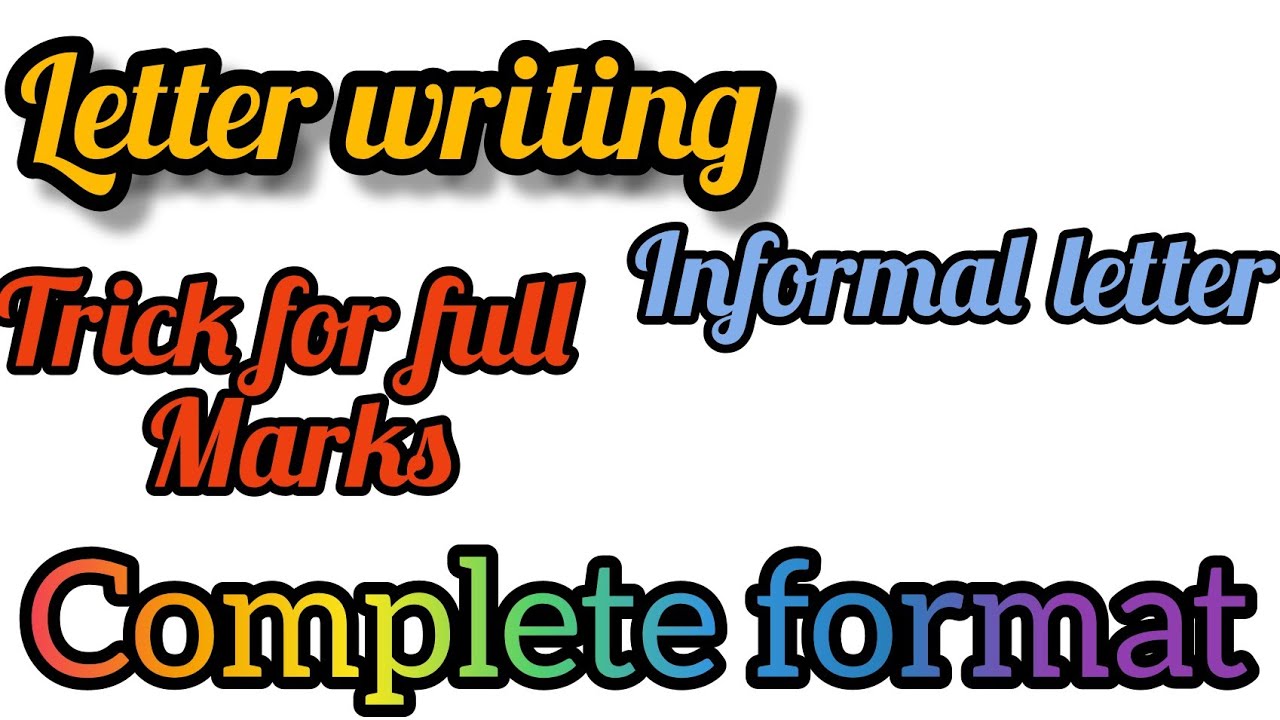 Informal Letter writing trick in English/ formal letter writing format ...