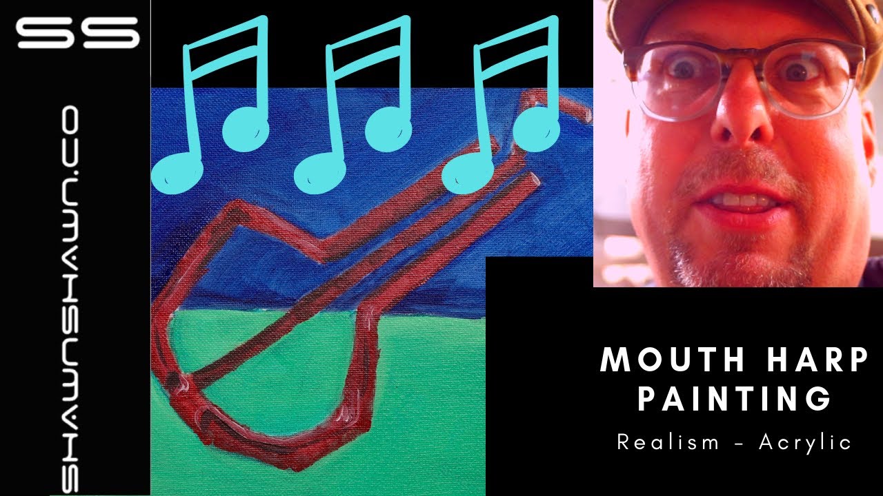 How to paint a Mouth Harp in acrylic - YouTube