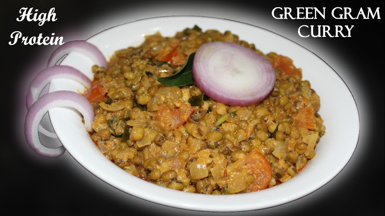 Green Gram Curry for Chapathi, Rice | Whole Moong Dal Curry | High ...