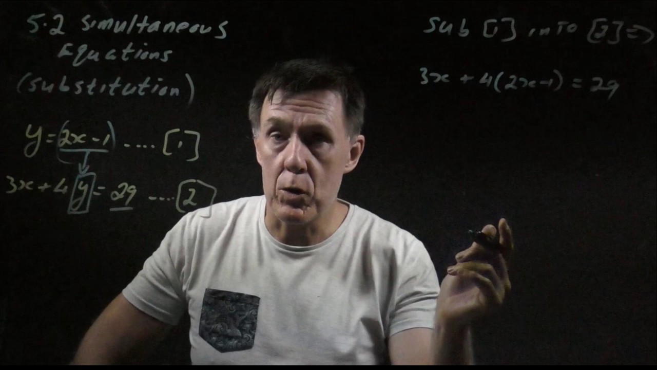 5 2 Sim Equations Substitution - YouTube