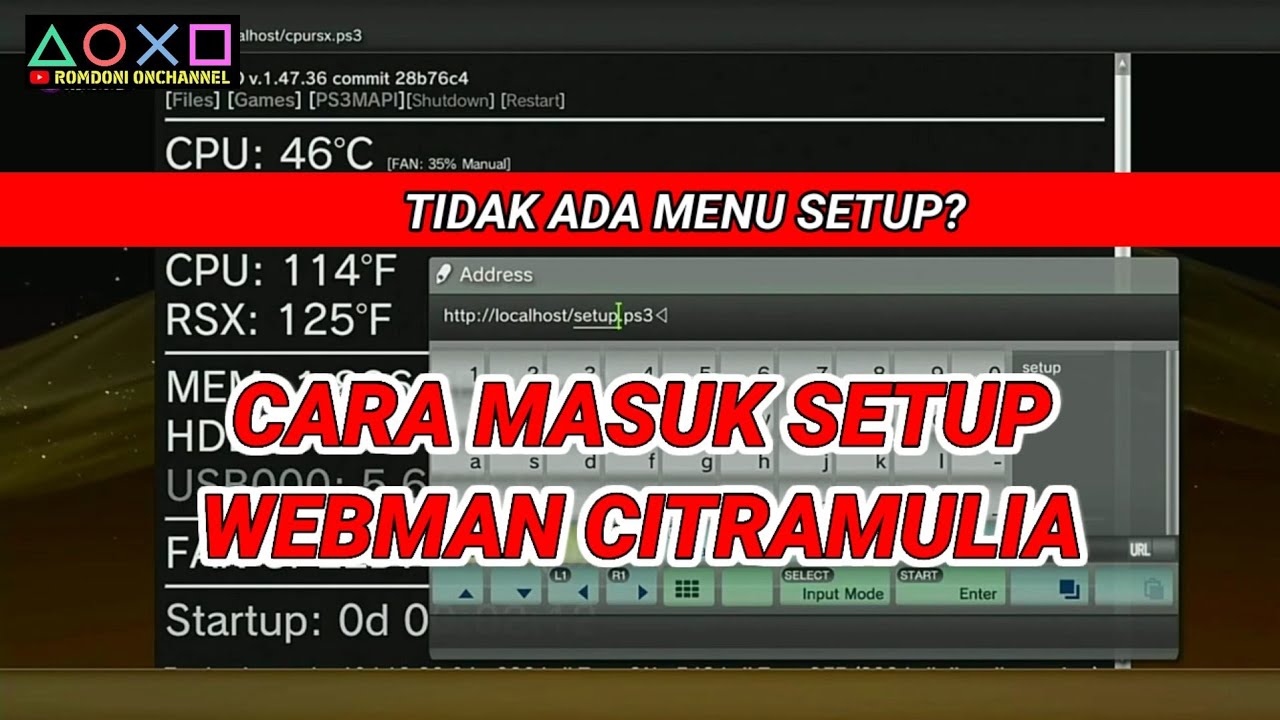 CARA MEMASUKI MENU SETUP WEBMAN FIRMWARE CITRAMULIA - YouTube