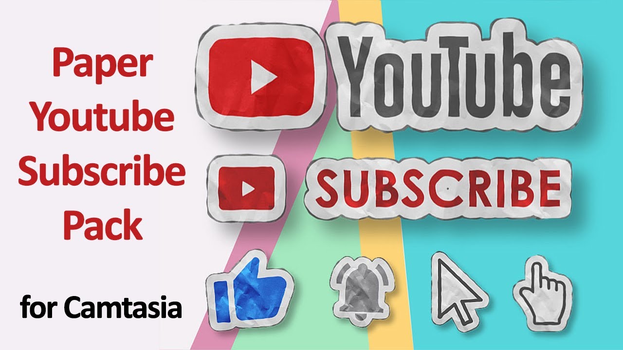 Paper Youtube Subscribe Pack - YouTube