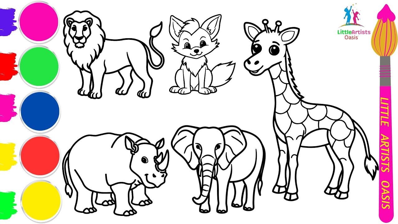 How to Draw Wild Animals for beginners | Easy Step-by-Step Drawing ...