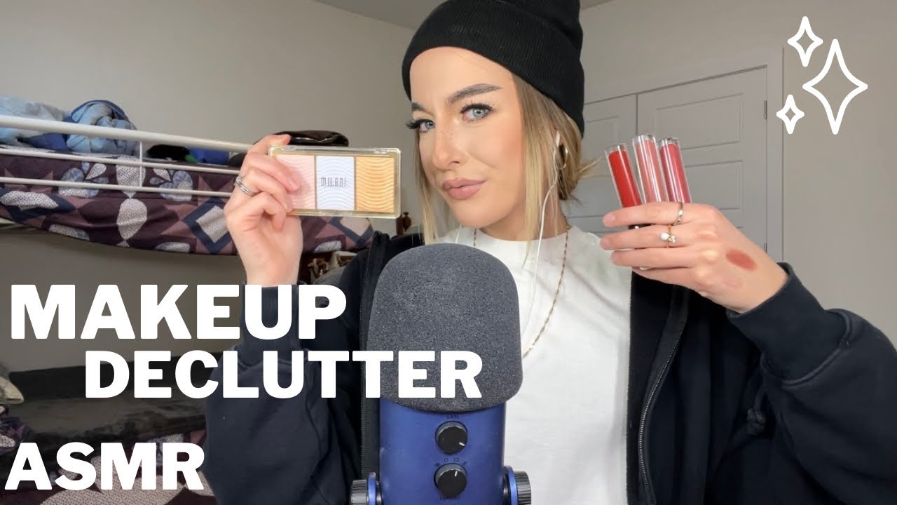 ASMR makeup declutter (emotional) - YouTube