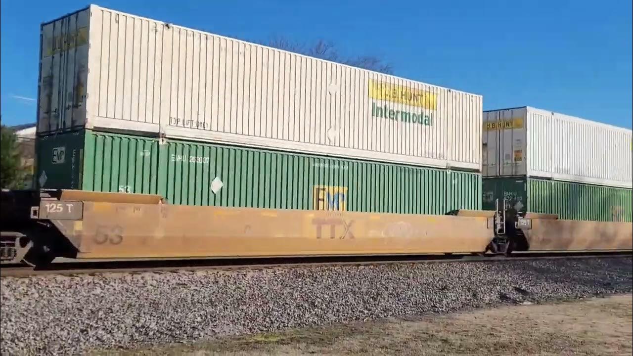 NS 27A Intermodal Taylors, SC w/GEVOS up front and UP SD70AH & NS SD70ACe as mid-train DPUs ...
