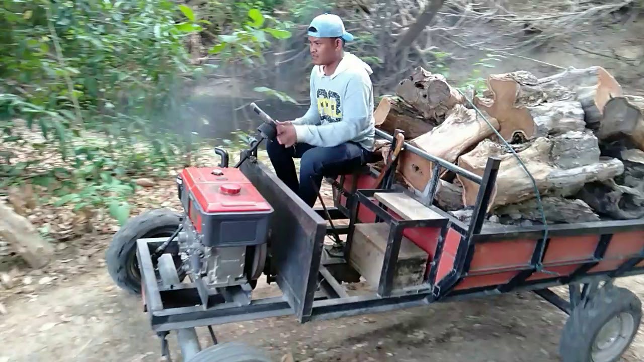 Dompeng pengangkut kayu oleh sopir nyali besar dan profesional ...