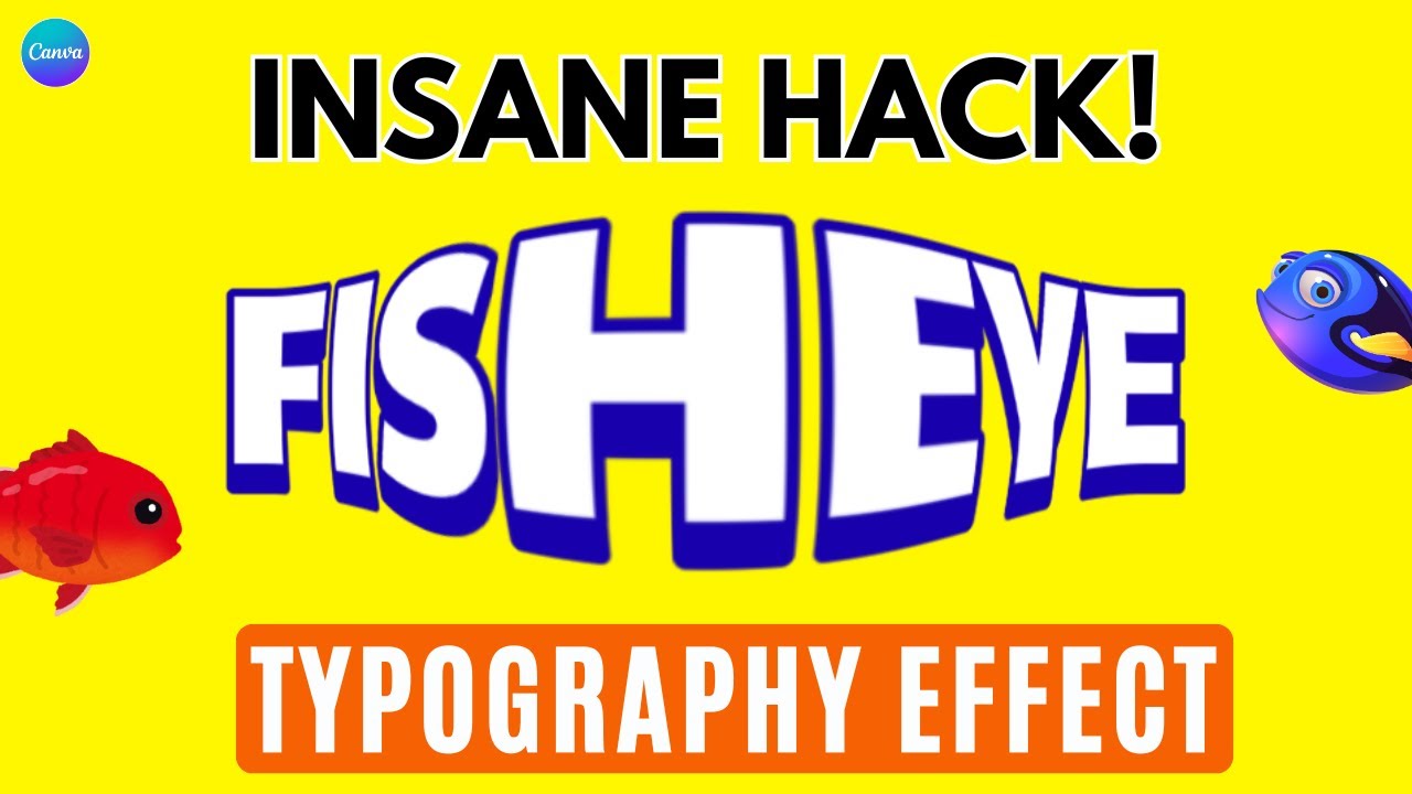 Insane Typography Hack in Canva You Didn’t Know - Fisheye Text Effect ...