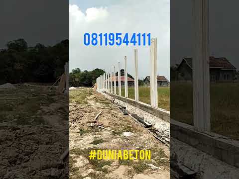 Proses Dan Cara Pemasangan Pagar Panel Beton Tiang Kolom Dulu - YouTube