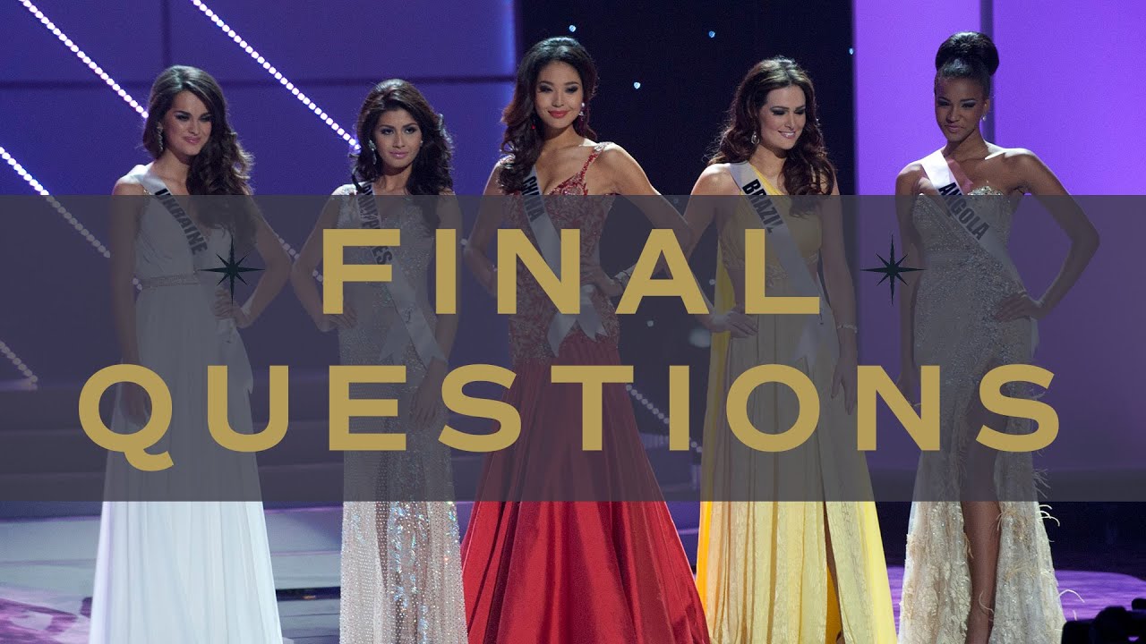 60th MISS UNIVERSE - TOP 5 FINAL QUESTIONS! (2011) Miss Universe - YouTube