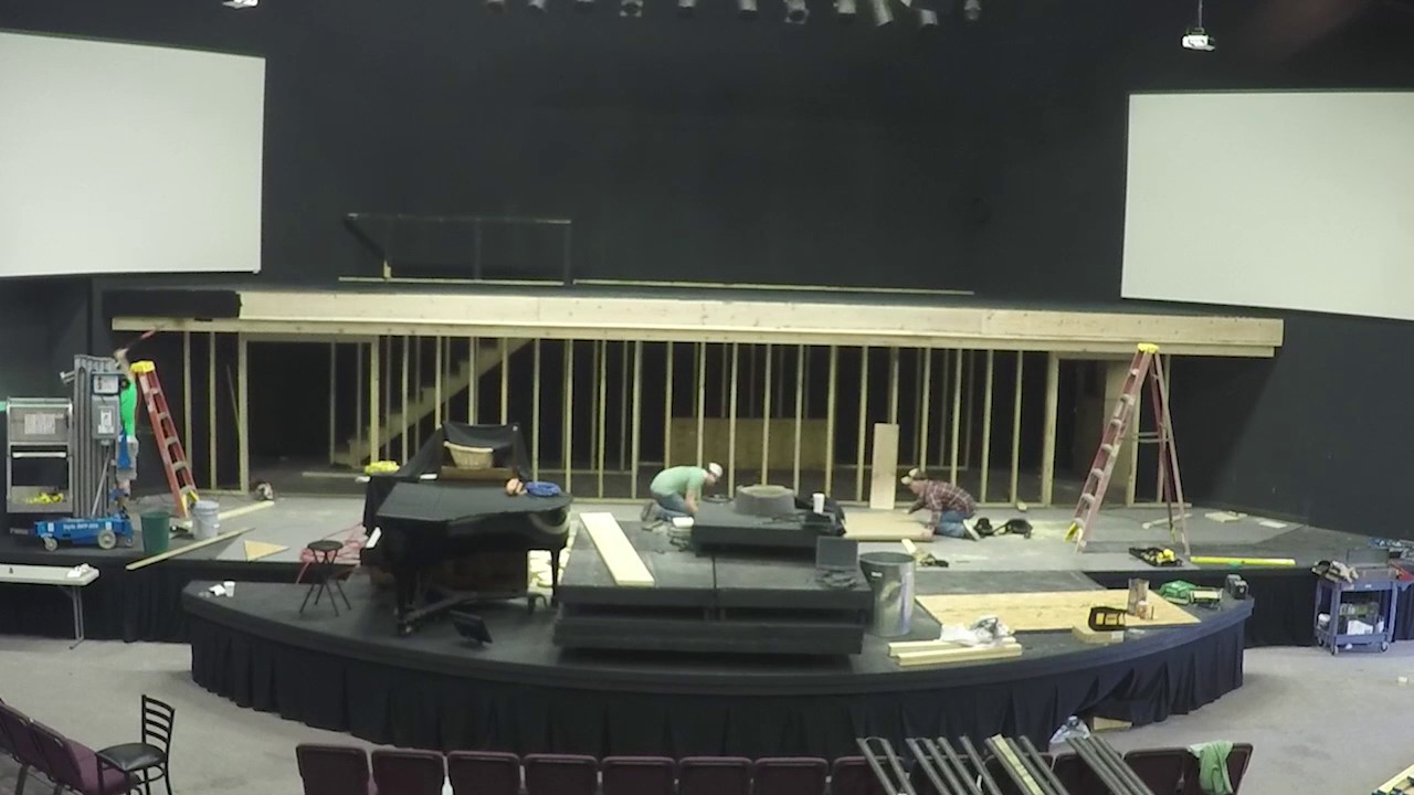 Time Lapse Stage Remodel 2017 - YouTube
