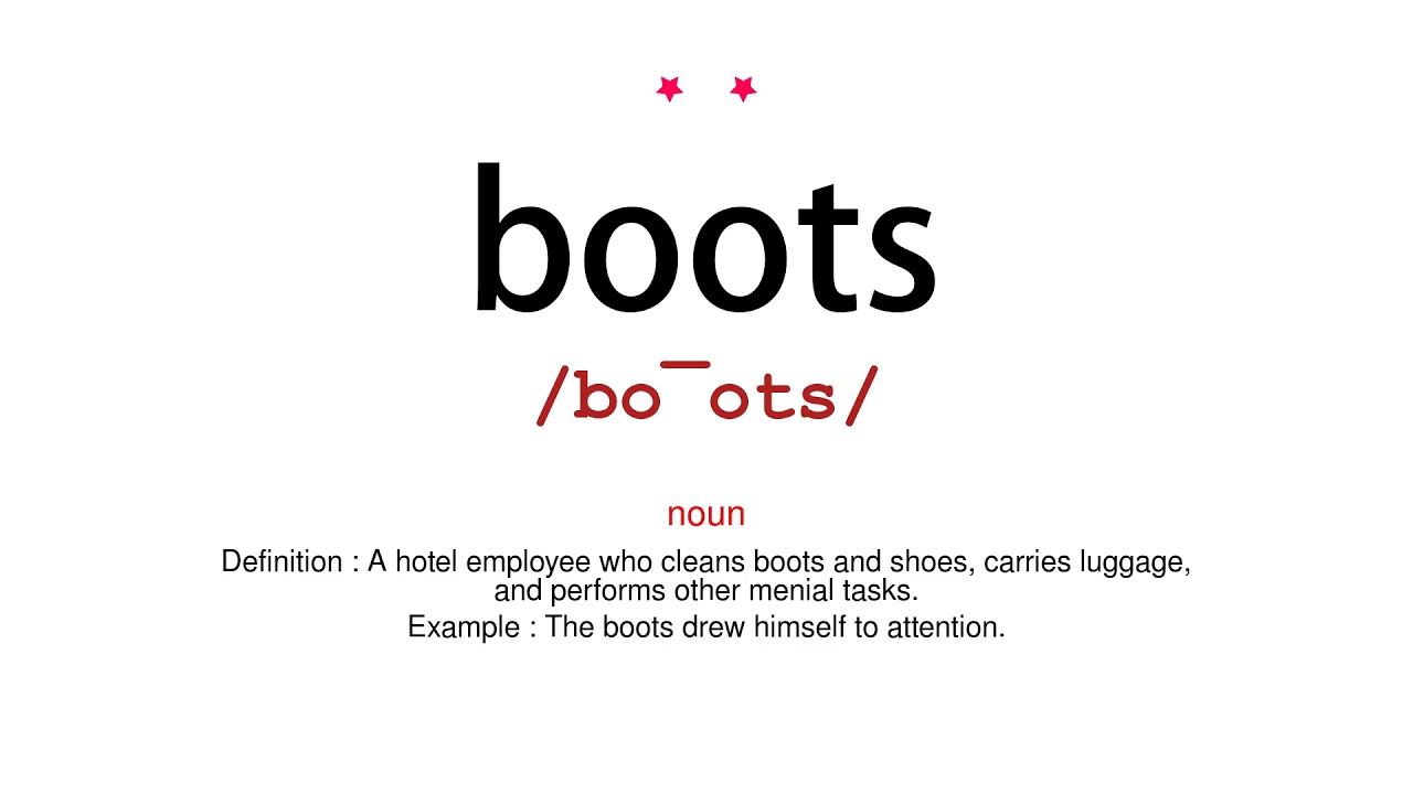How to pronounce boots - Vocab Today - YouTube