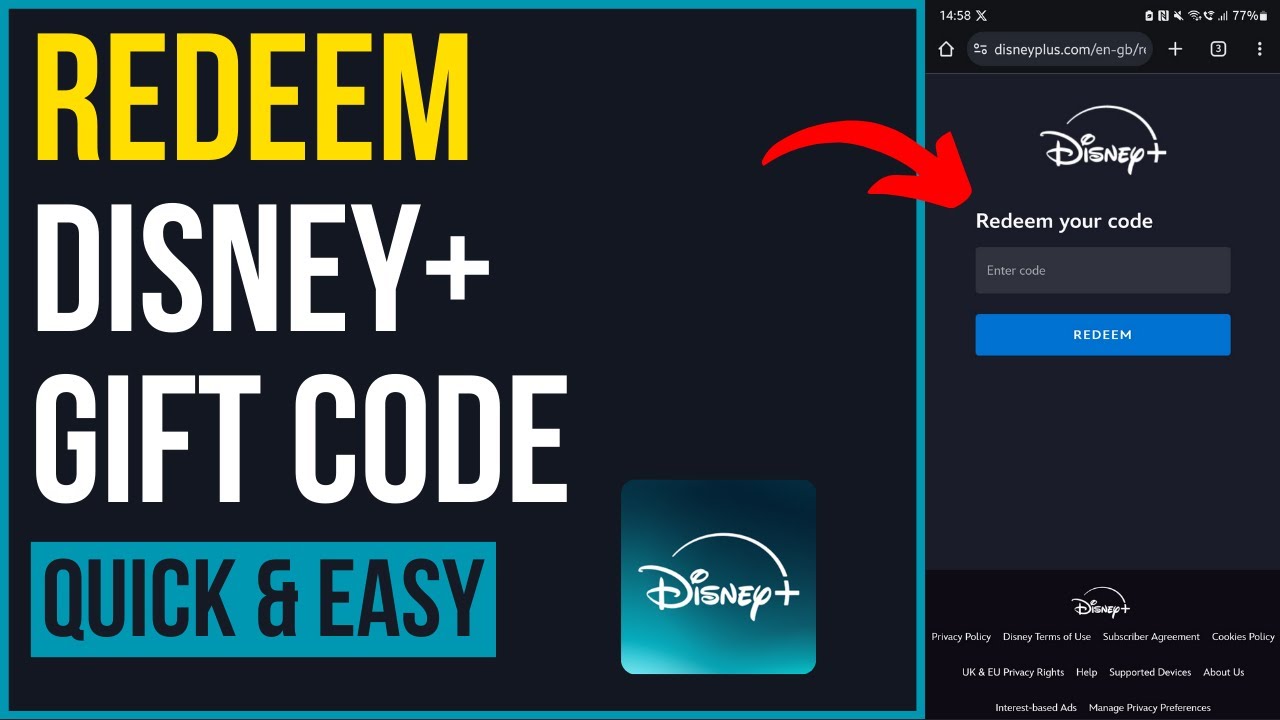 How to Redeem Disney Plus Gift Code (2024) - YouTube