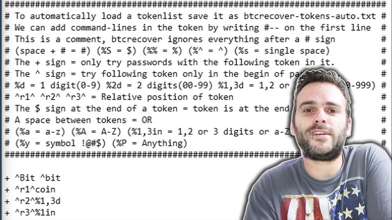 How to build a token-list for btcrecover - YouTube