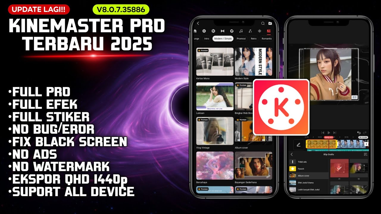 New Update!! kinemaster mod terbaru 2025 | Kinemaster editing | Efek ...