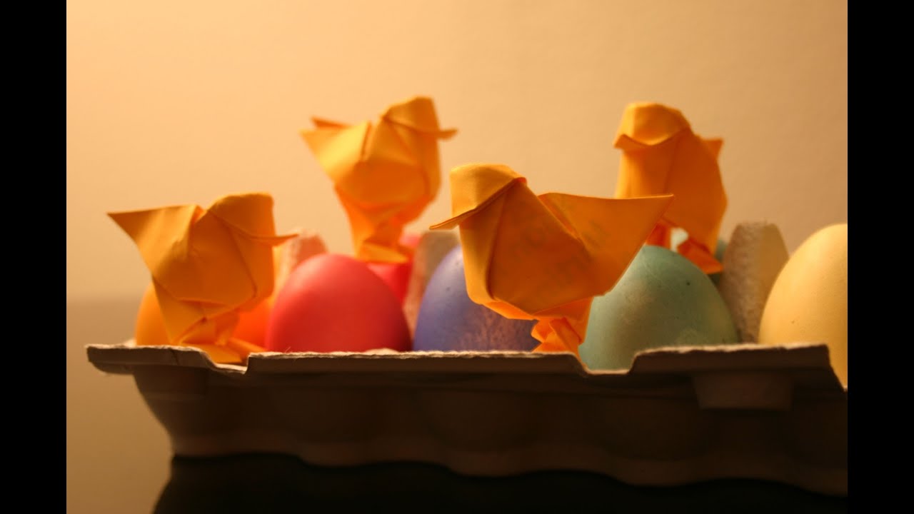 Origami chick - YouTube