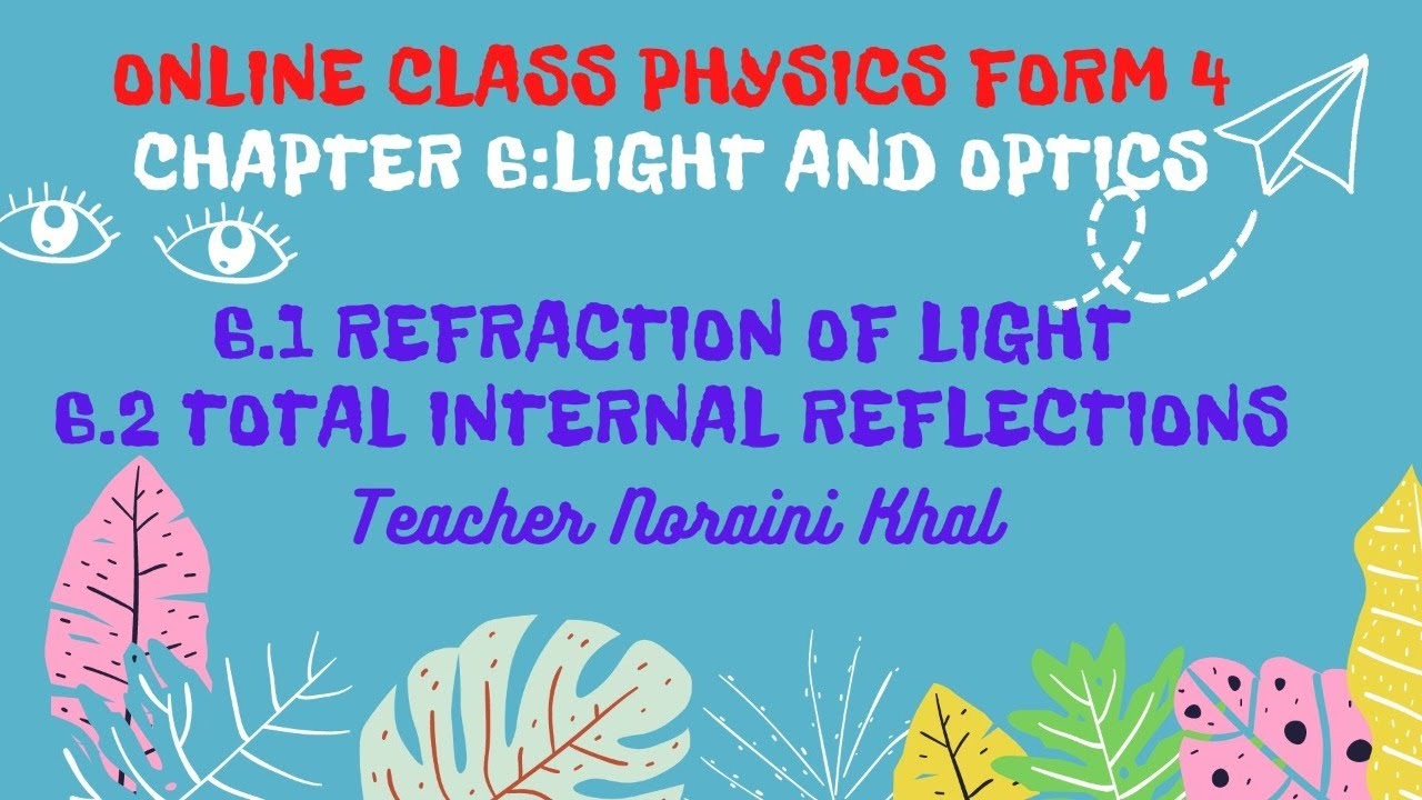 Chapter 6 :Light and Optics (6.1 Refraction of light 6.2 Total Internal ...