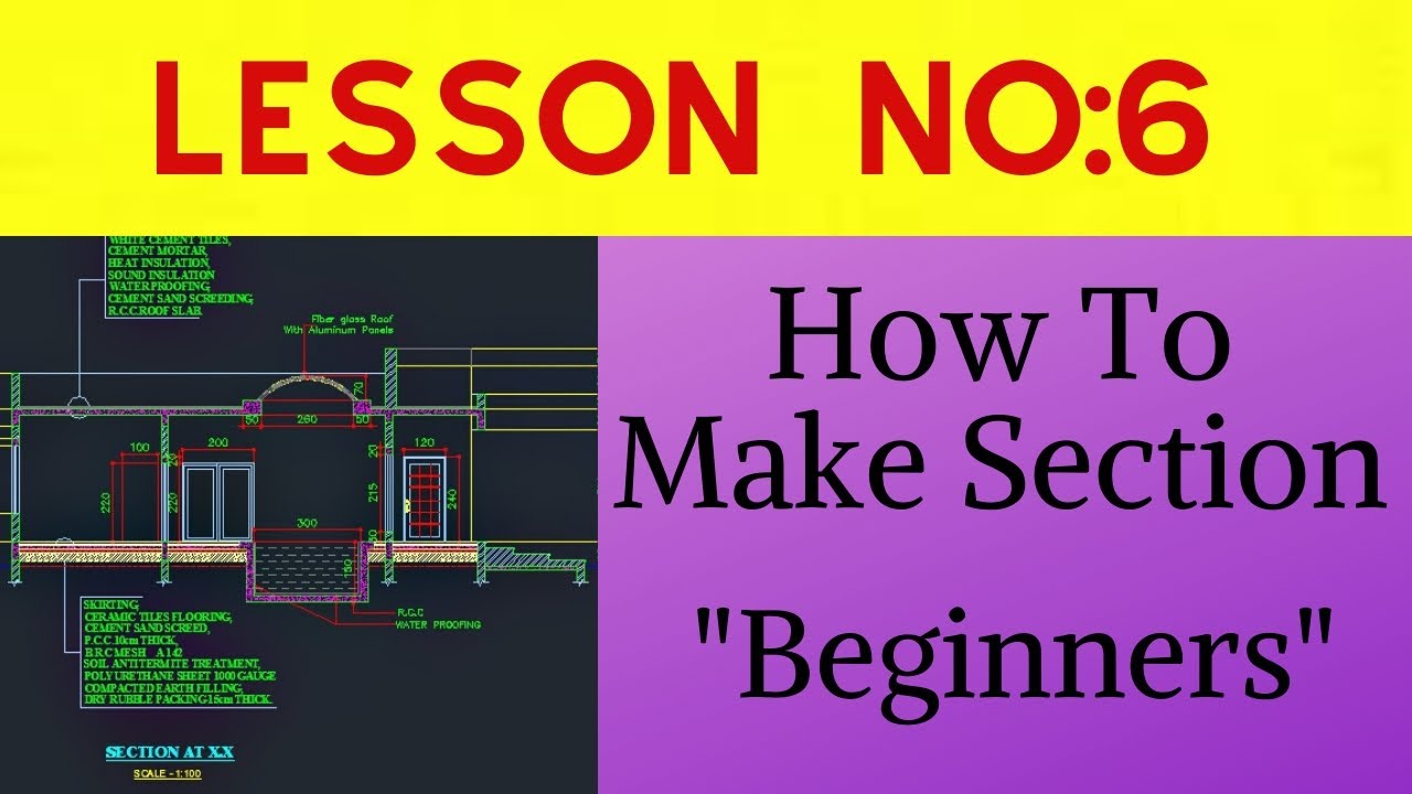 #AUTO CAD how to make section. (#section) - YouTube