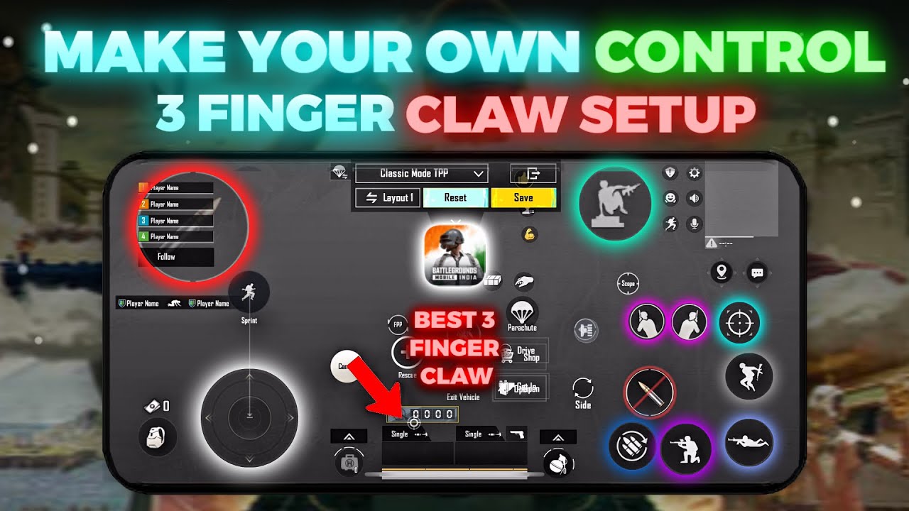 How to Make Your Own Control Setting | 3.8 Best 3 Finger or 4 Finger ...