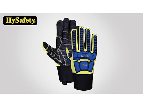 ISO CUT Level E 4344EP Oilfield Impact Gloves Impact Proof Gloves - YouTube