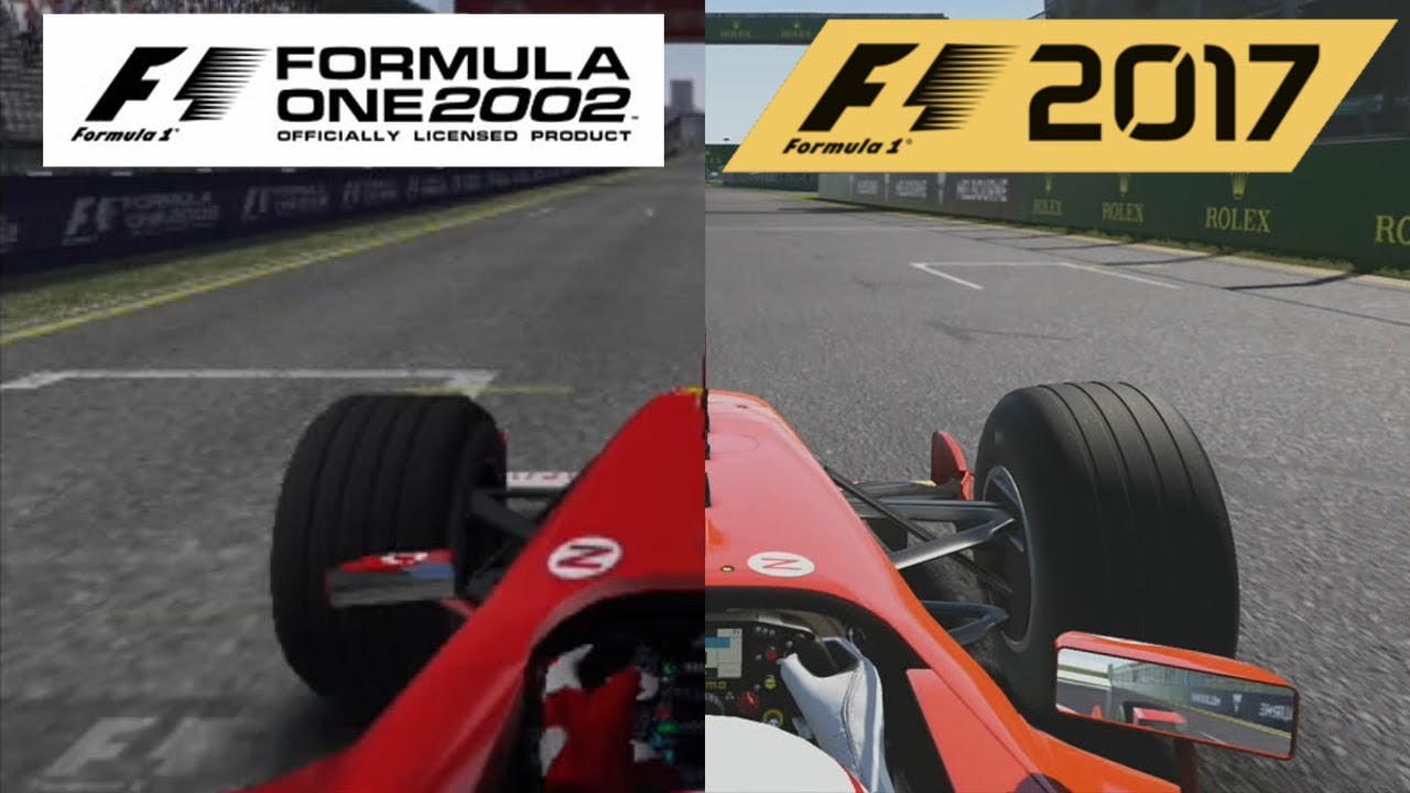 F1 2017 Vs Formula One 2002 - Ferrari F2002 Hotlap Comparison - YouTube