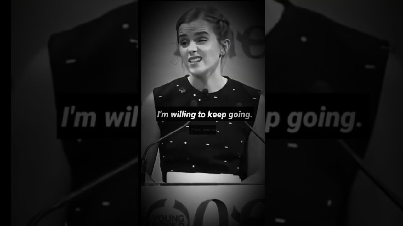Emma Watson motivational speech about herself - YouTube