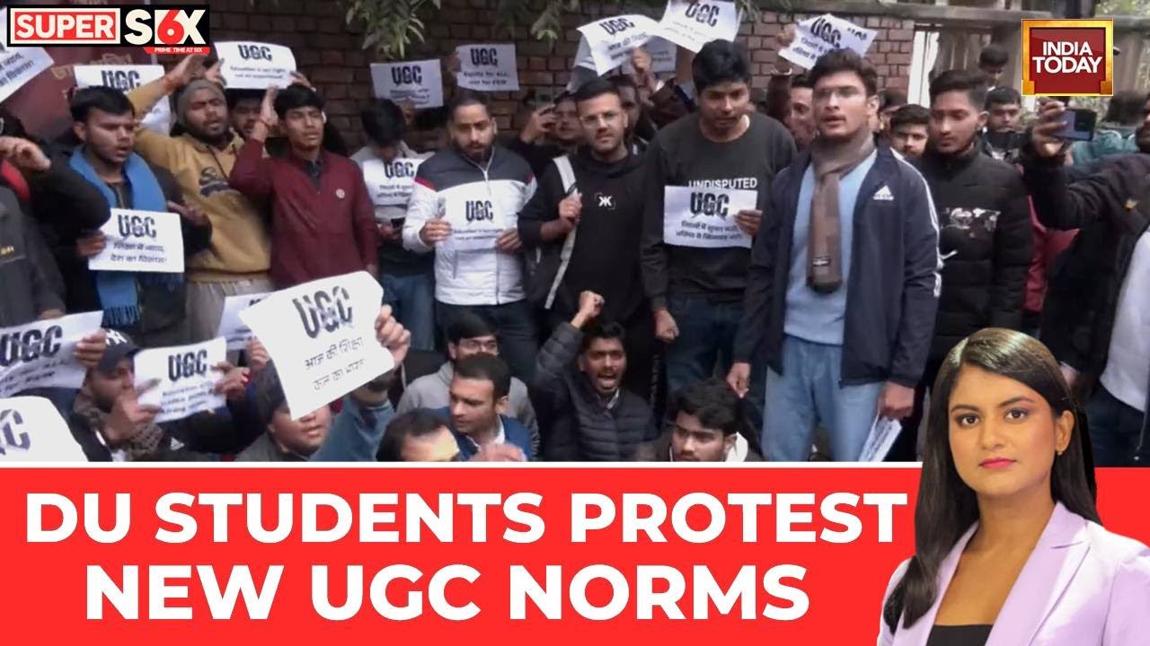 UGC Protests: Delhi University Students Protest Against New UGC Norms ...