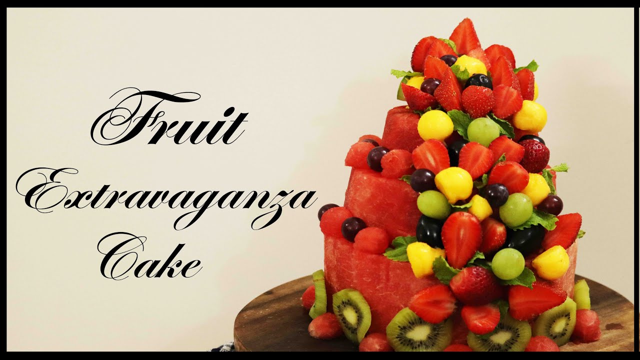 Fruit Extravaganza Cake 🍉 No-Bake Fruit Cake - YouTube