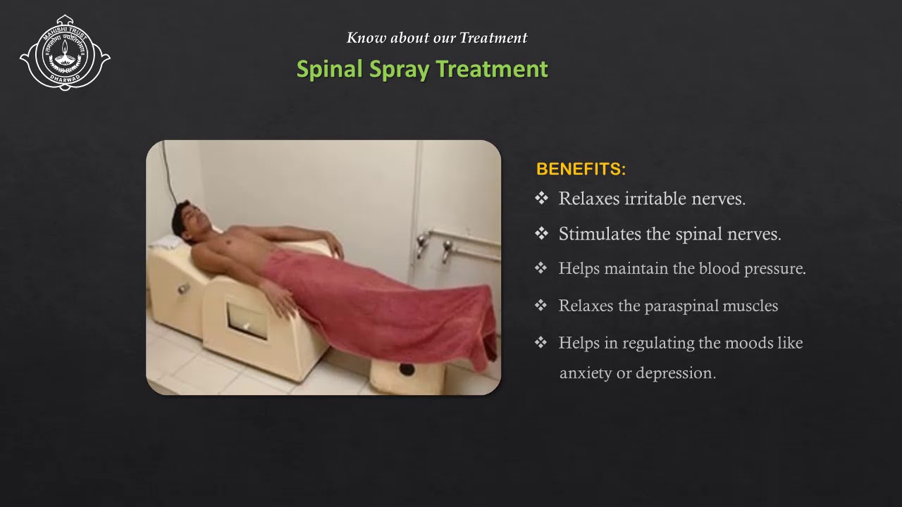 Spinal Spray Treatment - Mahishi Yoga & Naturopathy Hospital, Dharwad ...