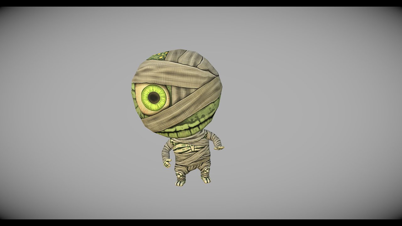 chibi character "Mummy". Animations test in Unity3D - YouTube