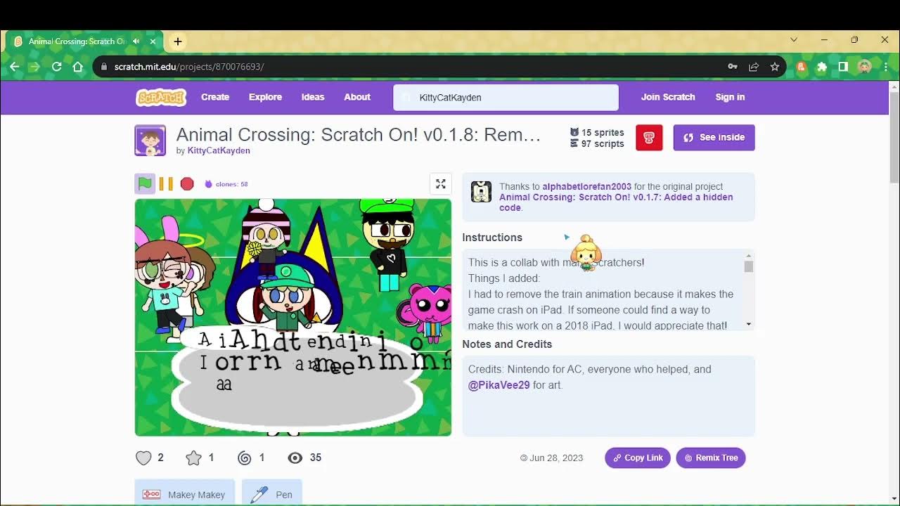 Messing with Animal Crossing: Scratch On - YouTube