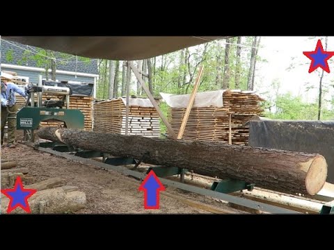 Eps#169 Milling "telephone poles" into rafters for my house. My ...