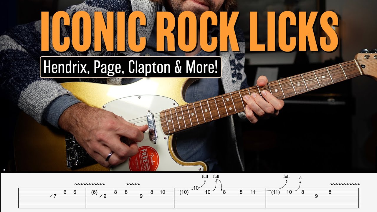 5 Iconic Rock Guitar Licks - Hendrix, Page, Clapton & More! - YouTube