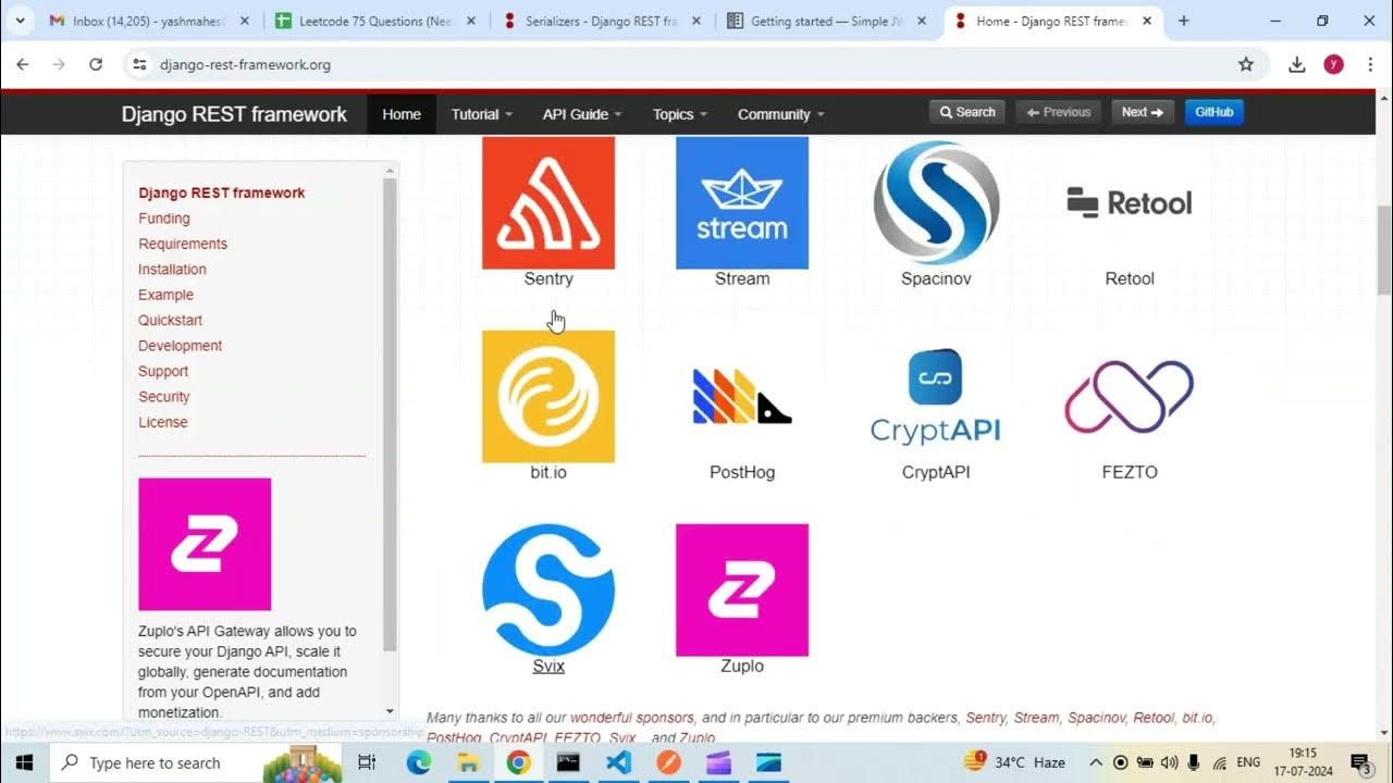 Learn Django Rest Framework Creating Apis Using Hyperlinkedmodelserializer And Viewsets