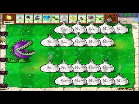 1 Chomper Garlic vs All Zombies PvZ Plants vs Zombies